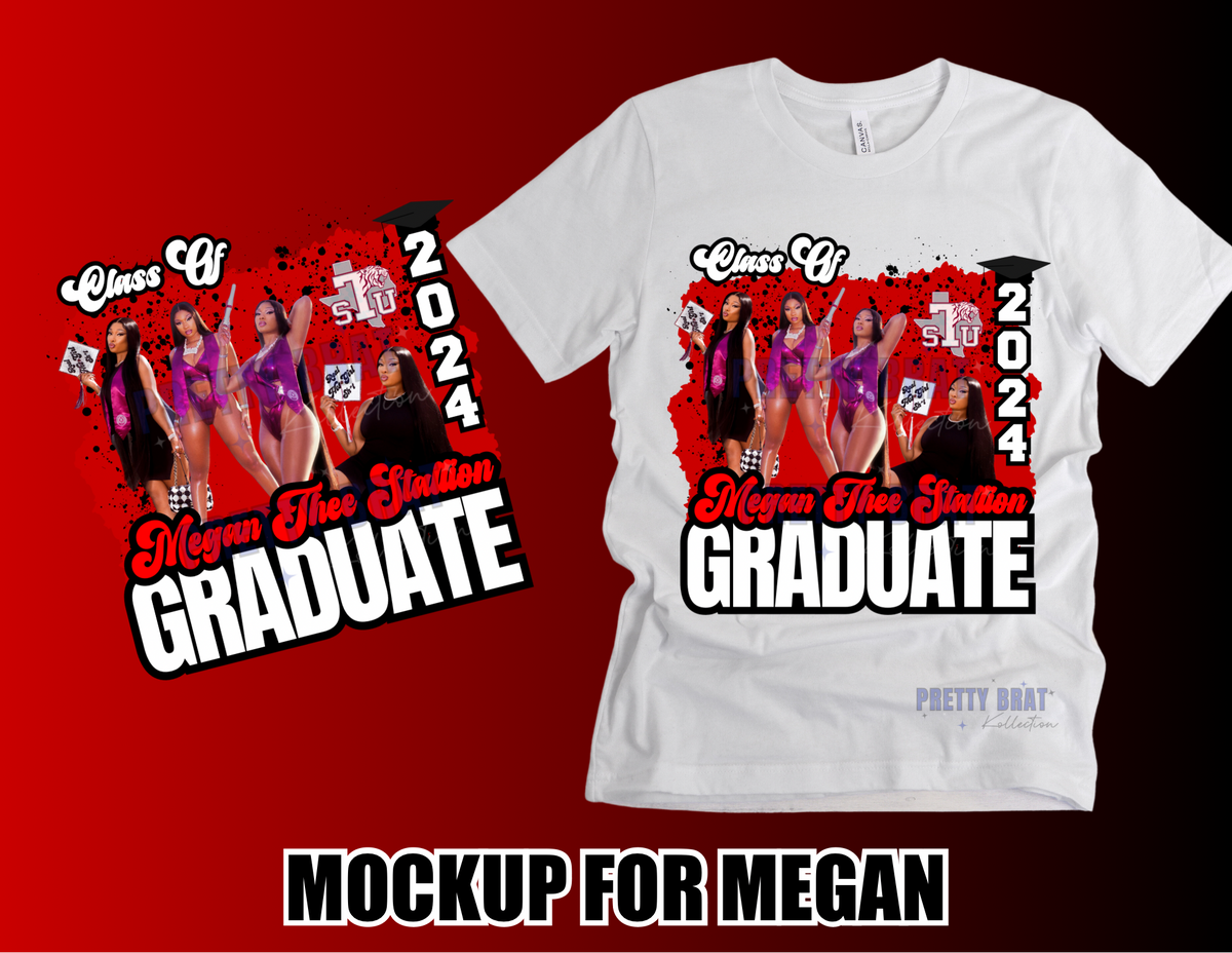 Adult Middle Design Grad Shirt – Pretty Brat Kollection LLC